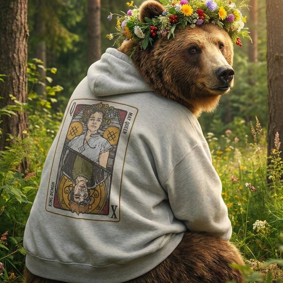 Gildan | Shirts | Kneehigh Horror Midsommar May Queen Tarot Card Hoodie ...